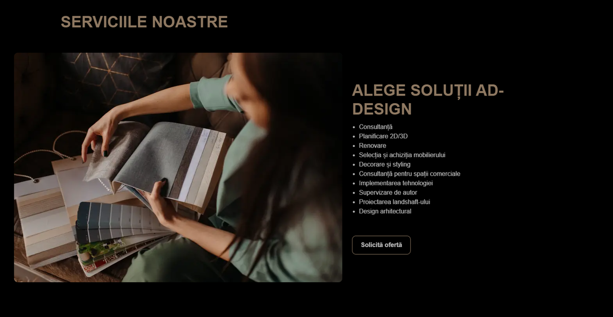 Servicii design interior rezidențial & comercial Chisinau, Moldova